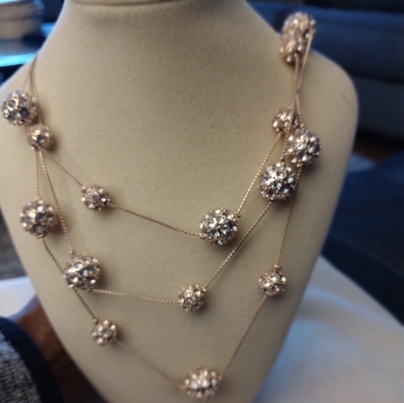 Chico's | Jewelry | Chico Gold Three Tier Necklace 2 Inches | Poshmark